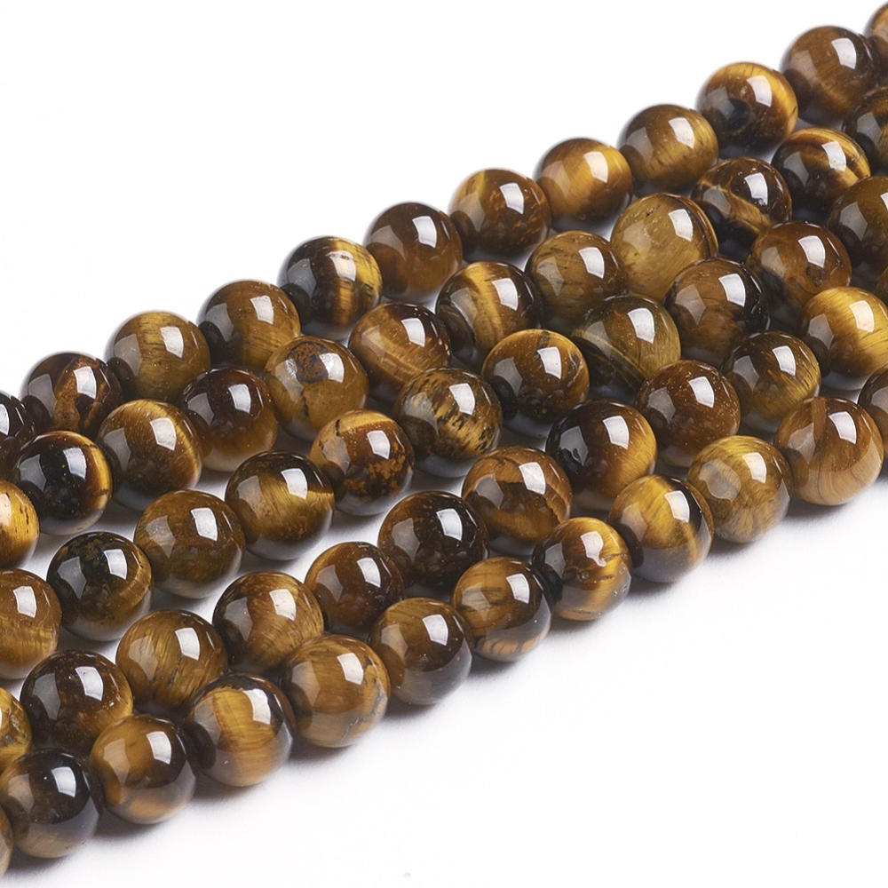 Natural Tiger Eye Beads Strands Round Grade AB+ 6mm Hole: 1mm about ...