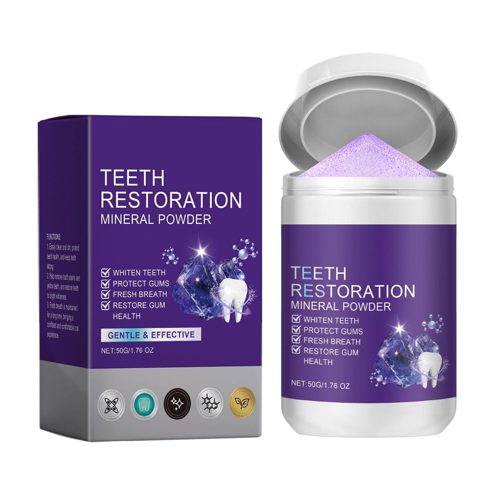 Natural Tooth Powder,Remineralizing Teeth Whitening Powder,Toothpaste ...