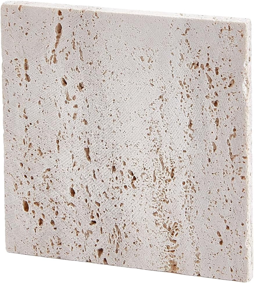 Natural Travertine Display Pedestals Square Beige 10x10x0.8cm - Walmart.com