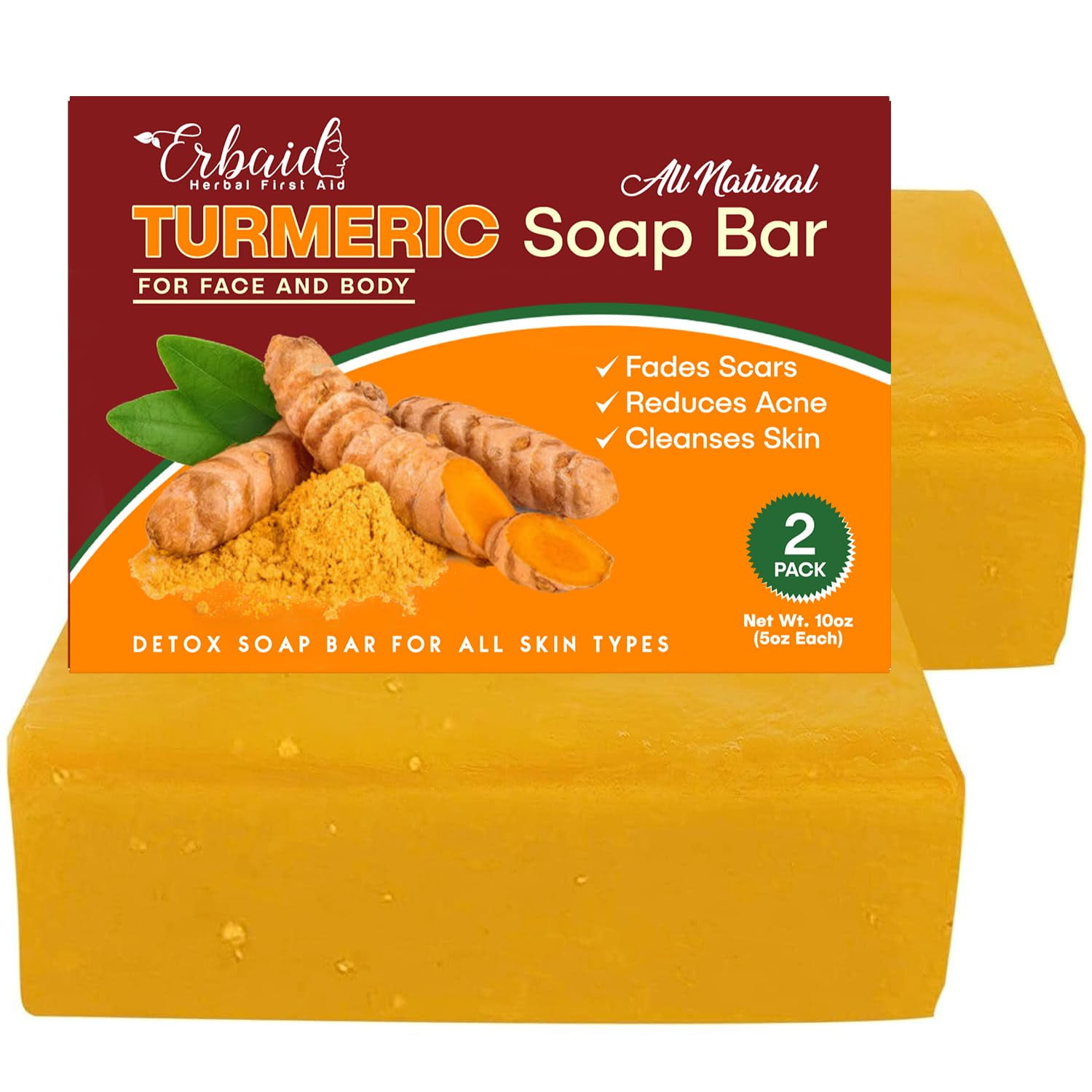 Natural Turmeric Soap Bar MMF7 for Face & Body - Turmeric Skin ...