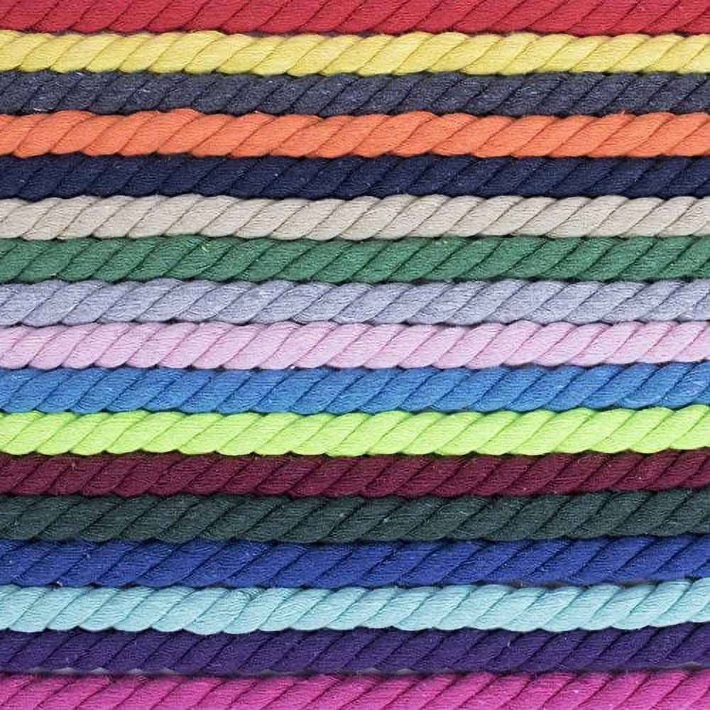 Natural Twisted Cotton Rope - Soft But Strong - Assorted Colors - 1/2 ...