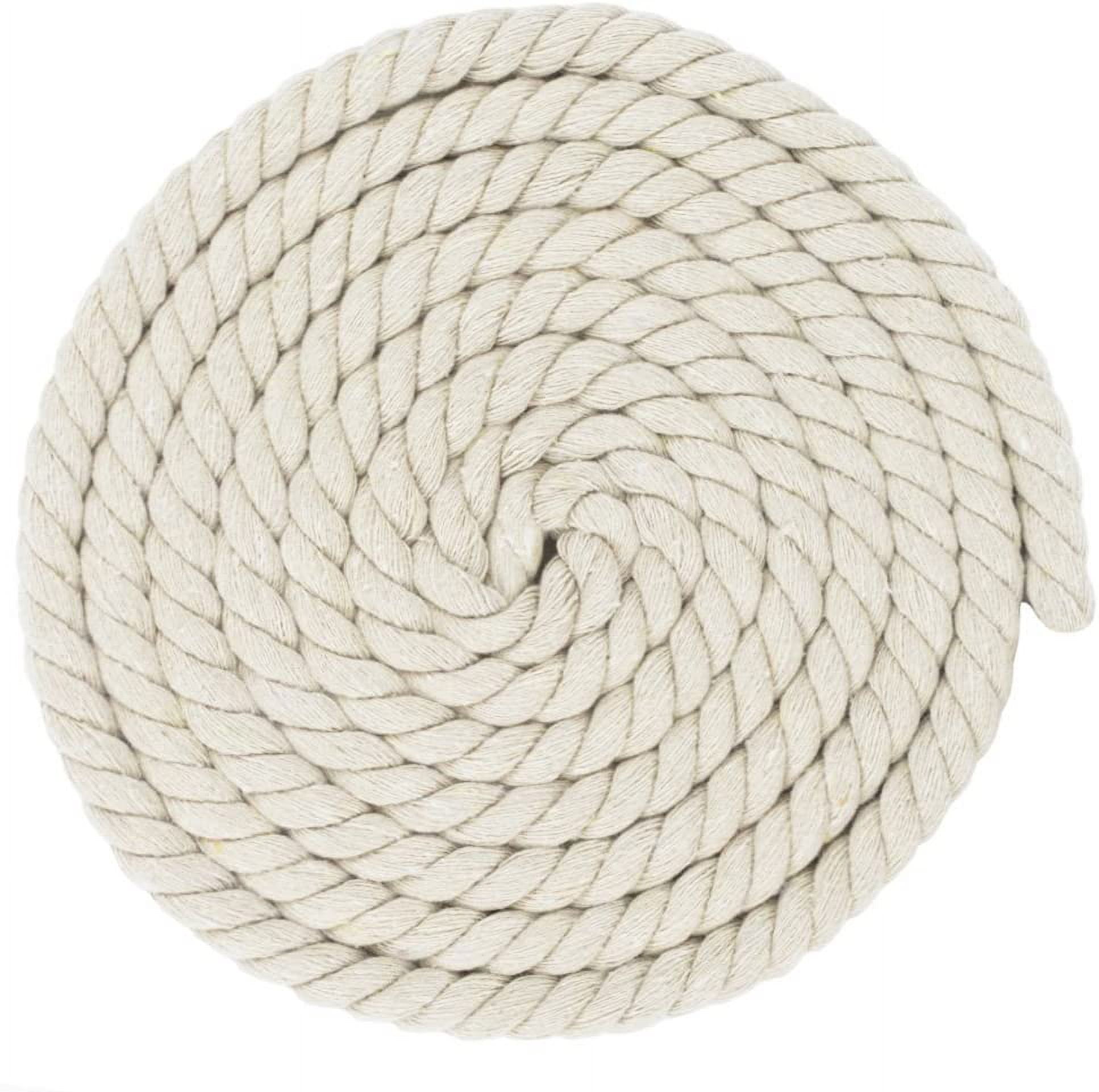 Natural Twisted Cotton Rope - Soft But Strong - Assorted Colors - 1/2 ...