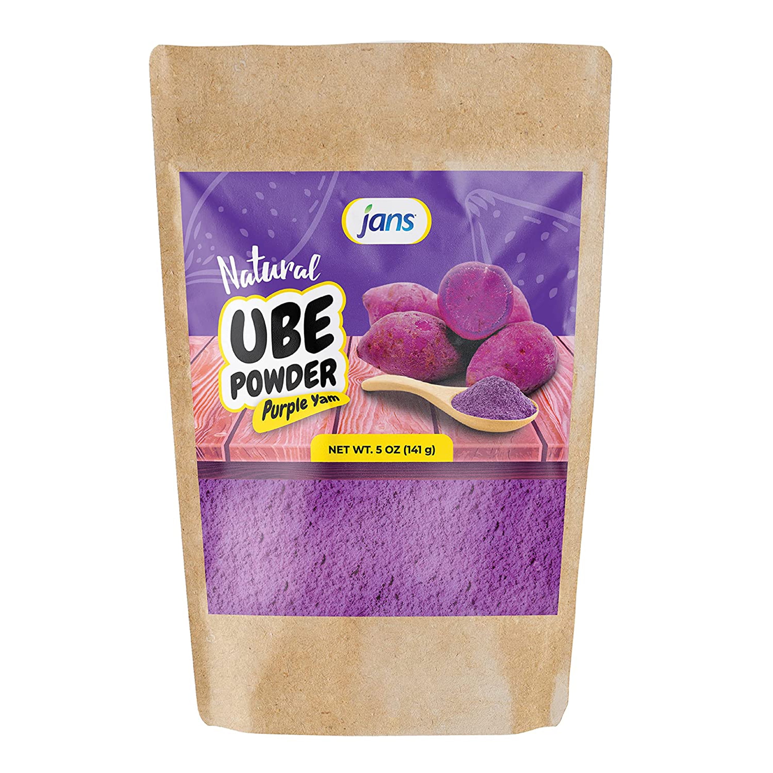 Jans 100% Pure Natural Ube Purple Yam Powder, 5 oz. - Dehydrated ...