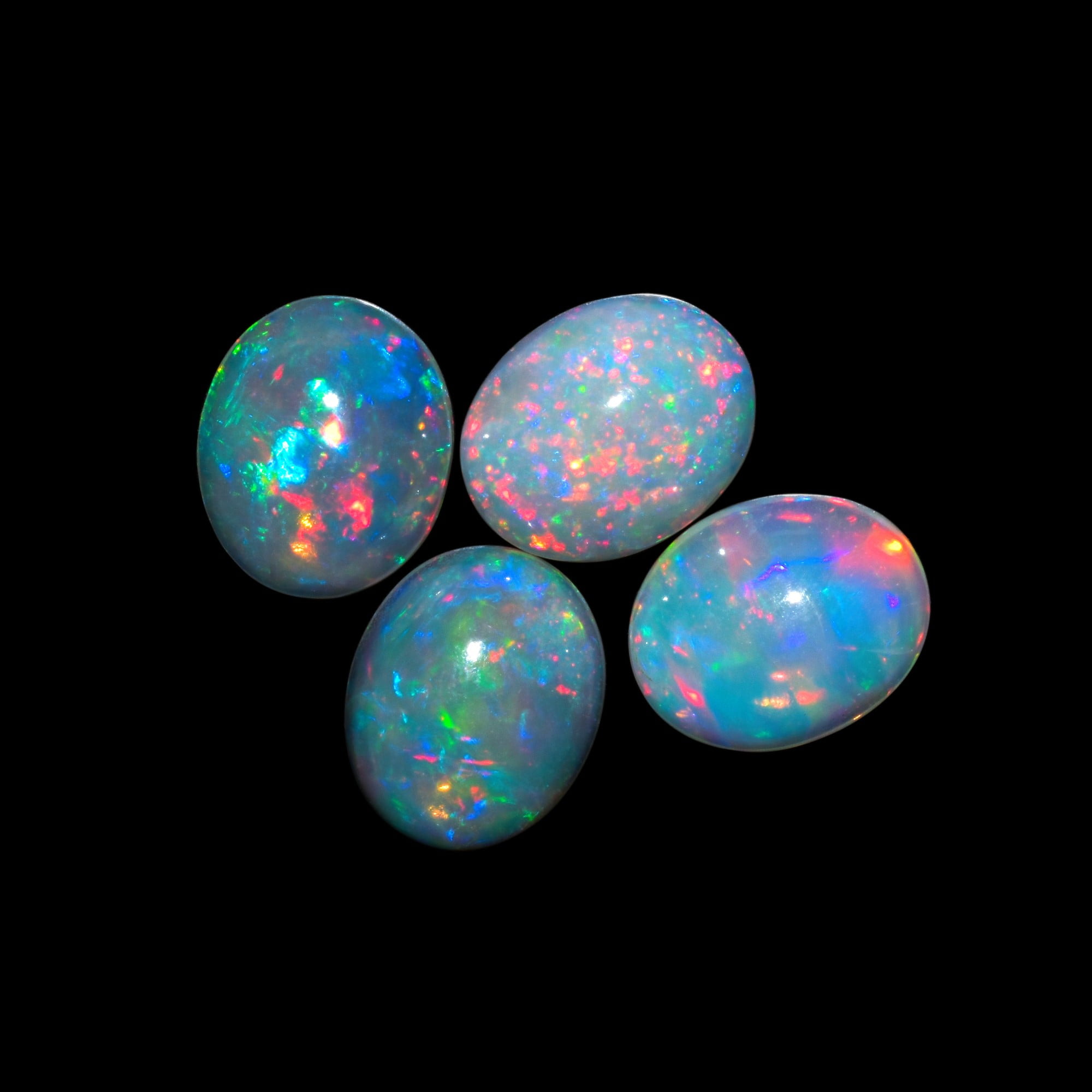 Natural Ultra Fire Ethiopian Opal Oval Cabochon Natural Gemstone, Opal Rock Crystals, DIY-Crafts ...