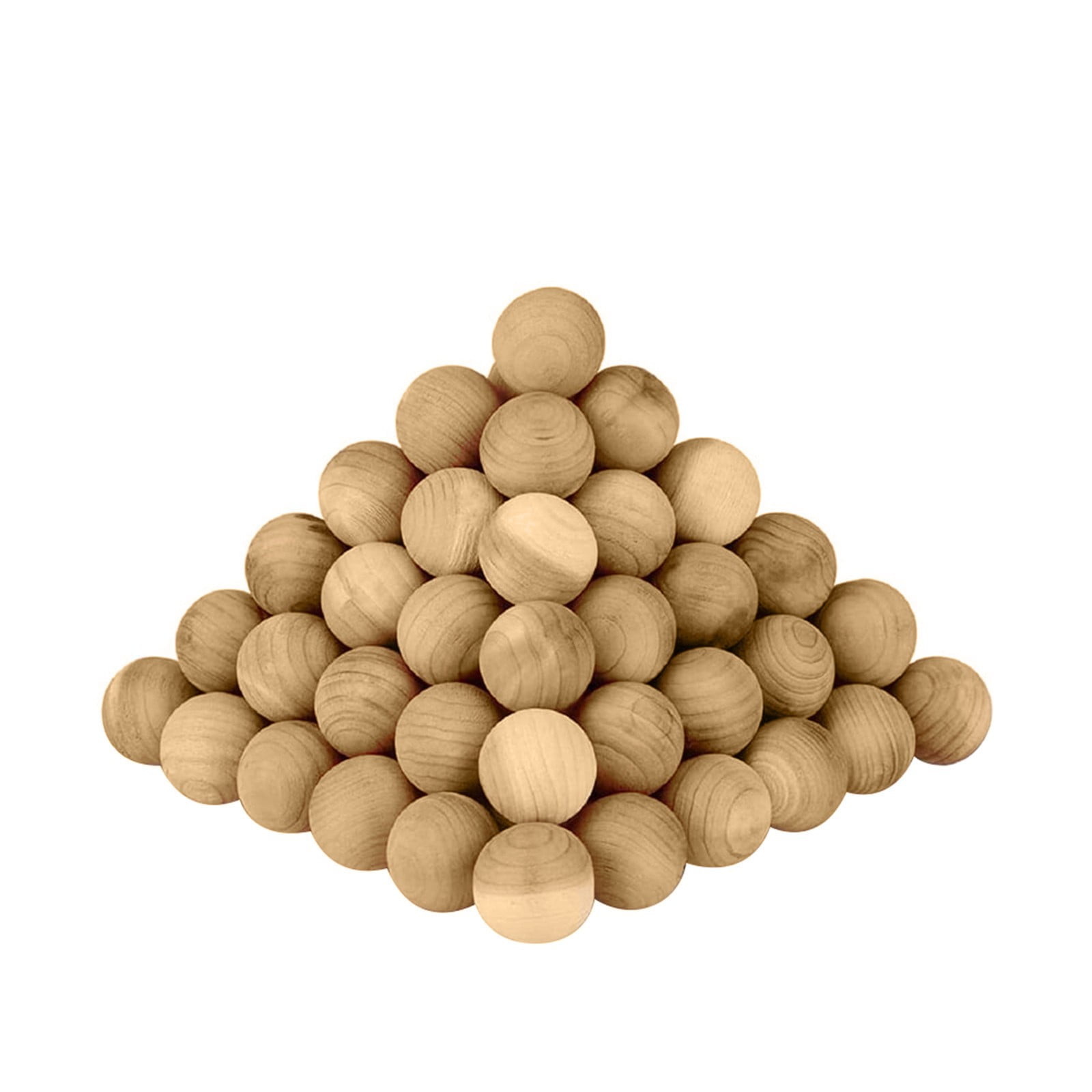 Natural Unfinished Wooden Craft Balls 50 Pack, 1 Inch Diameter, Perfect ...