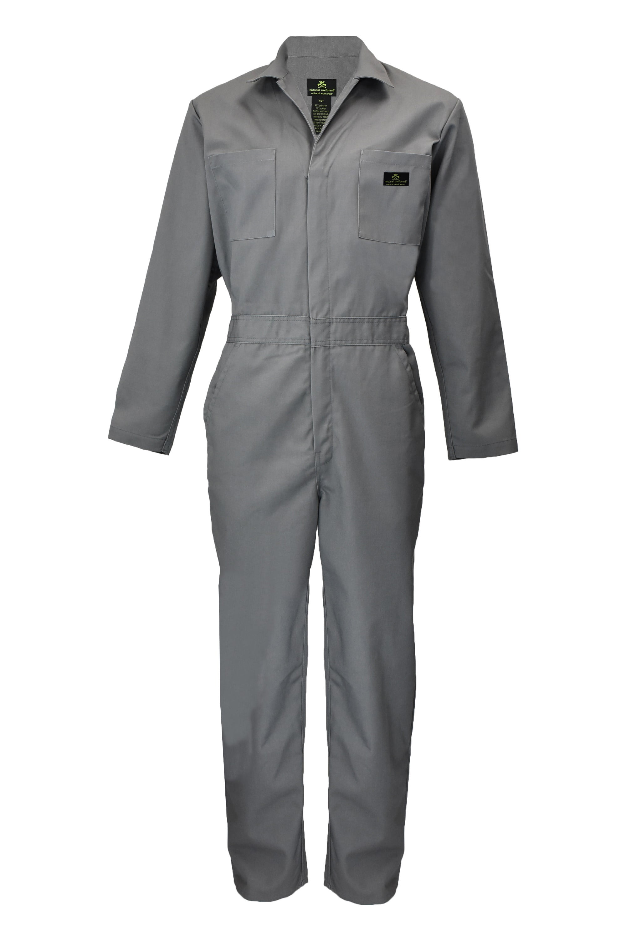 Natural Uniforms Long Sleeve Coverall 861 ( Gray, Small ) - Walmart.com