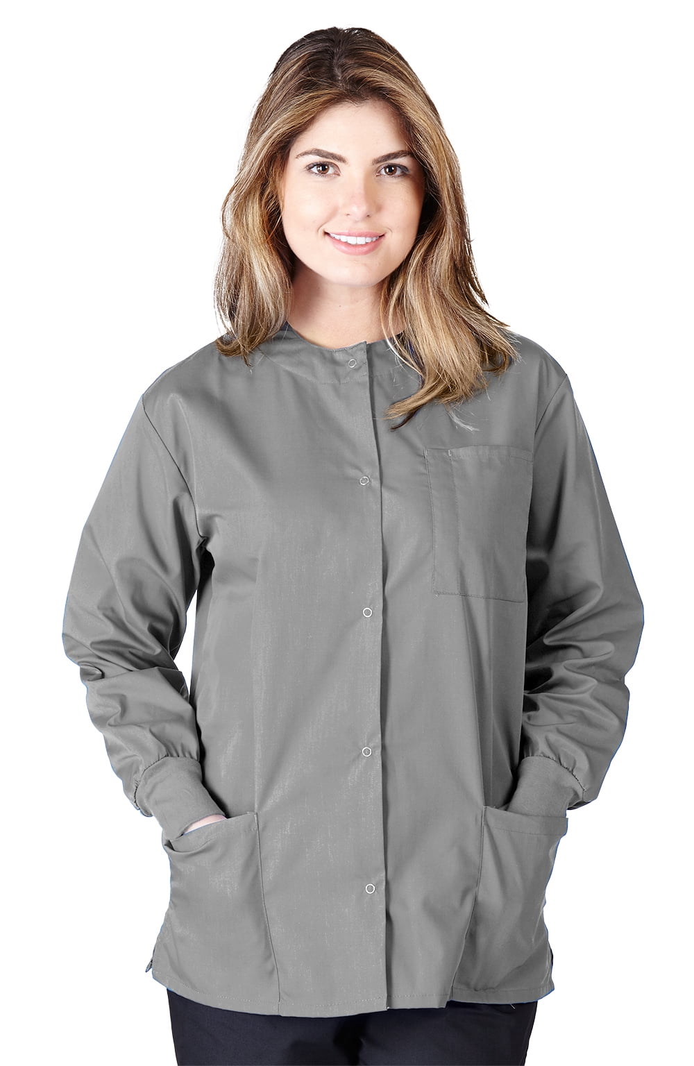 Natural Uniforms Medical Scrub Jacket G102 (Grey, Small) - Walmart.com