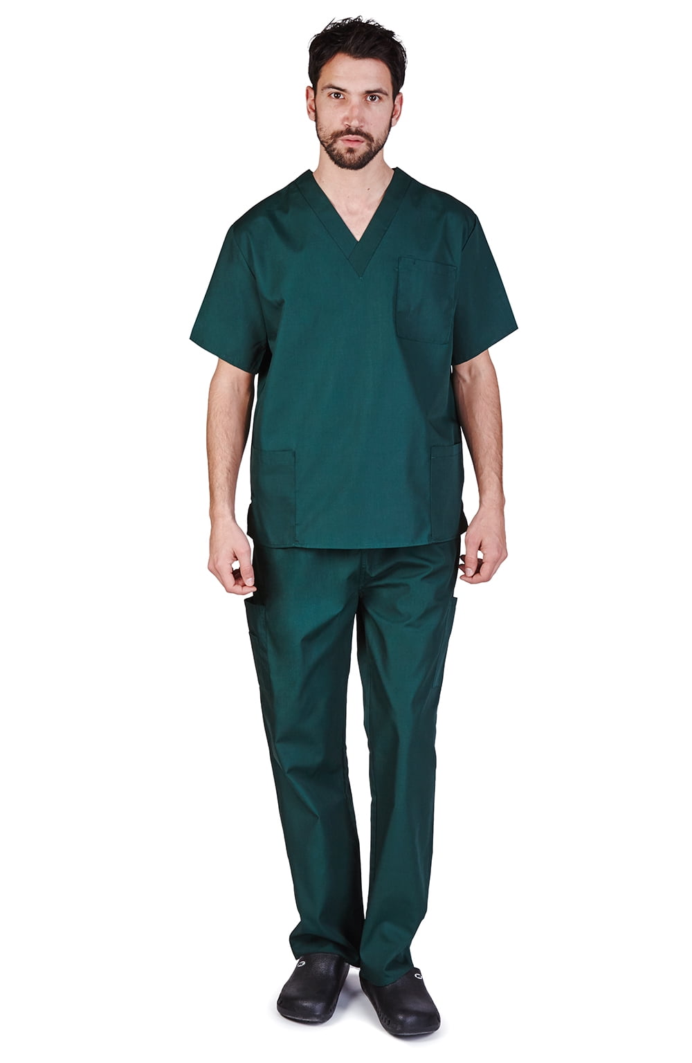 Natural Uniforms Men Scrub Set, Men Medical Uniforms 102 (Hunter Green ...