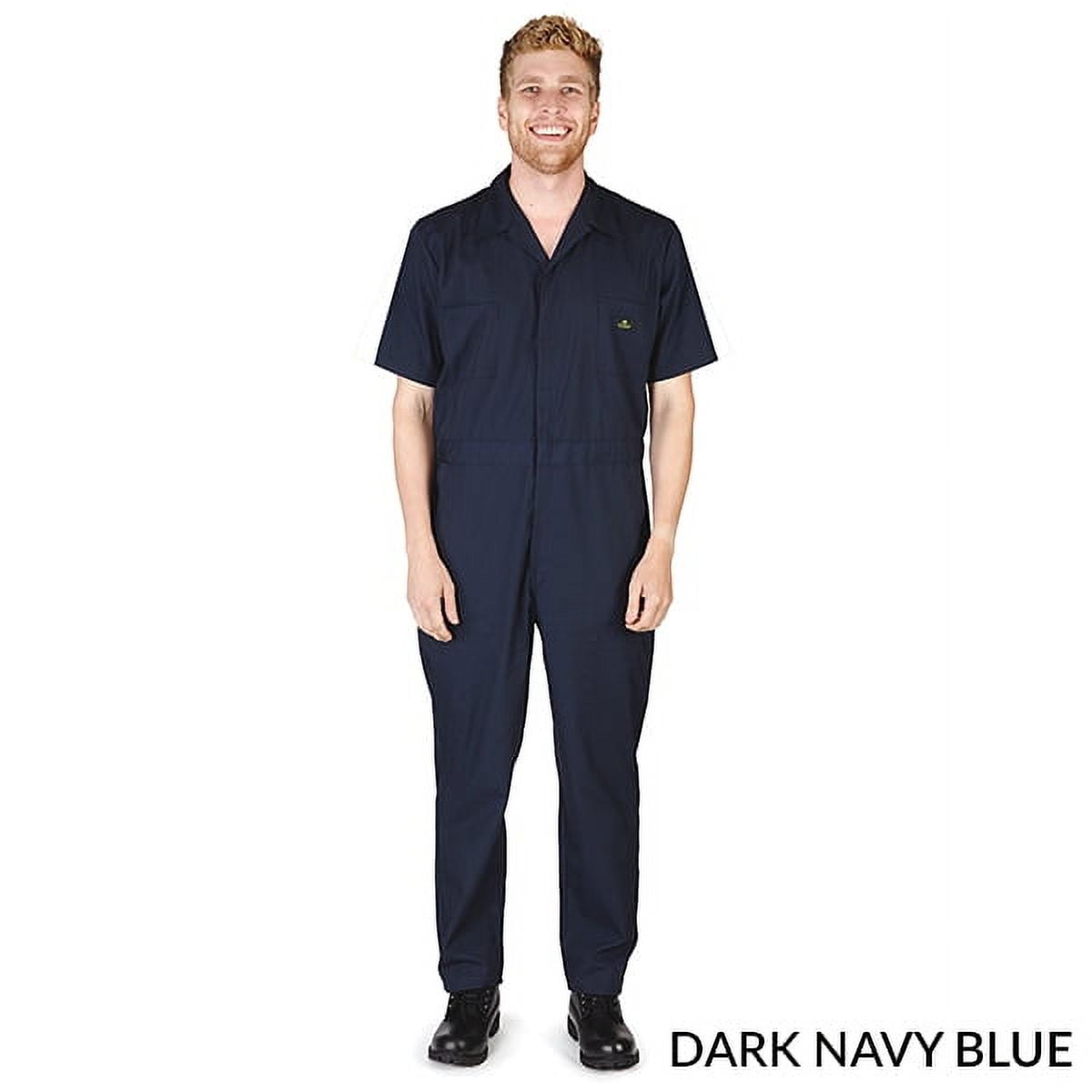 Natural Uniforms Men's Regular Work Jumpsuit Short Sleeve Coverall with ...