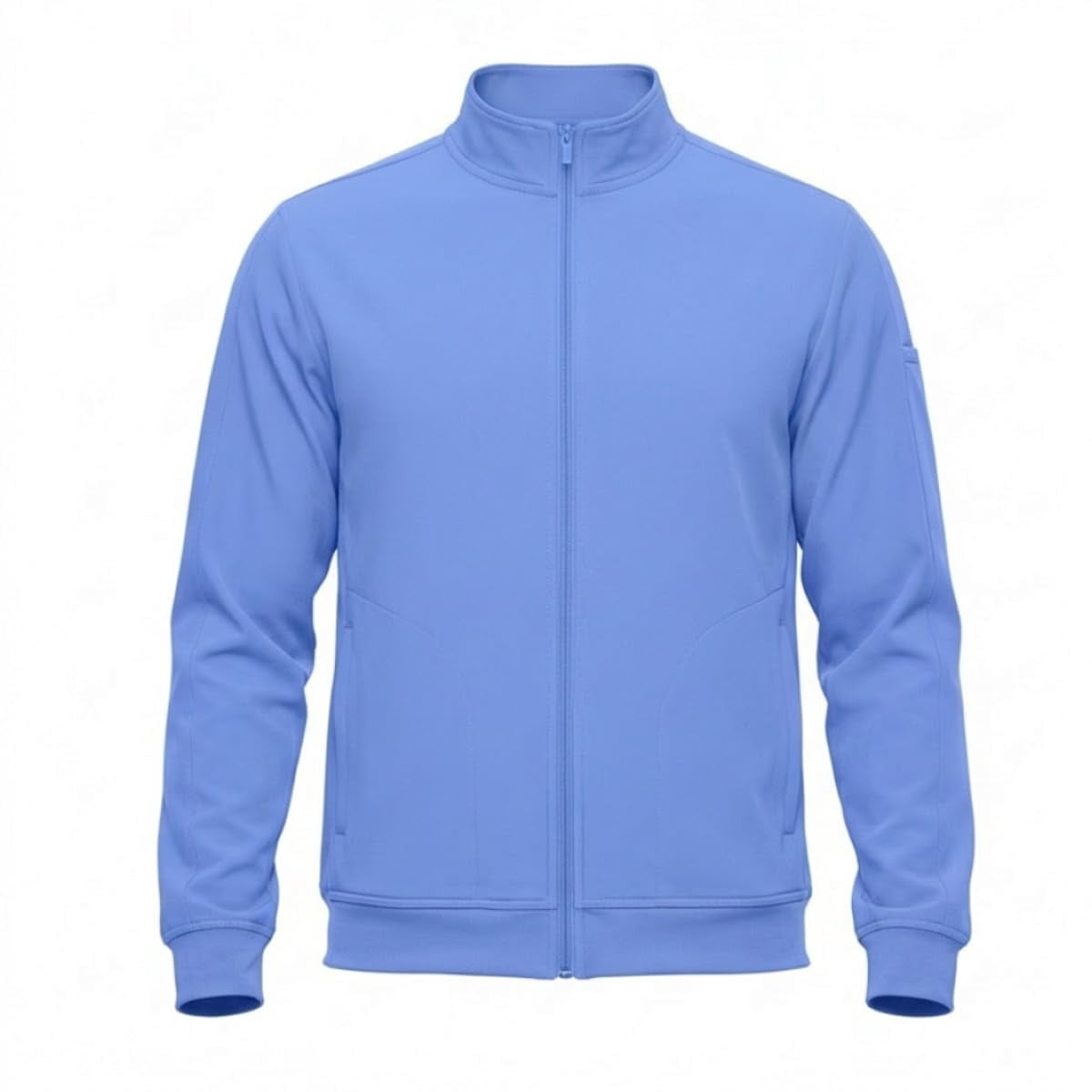 Natural Uniforms Mens Cool Stretch Zip Up Scrub Jacket (Ceil Blue ...