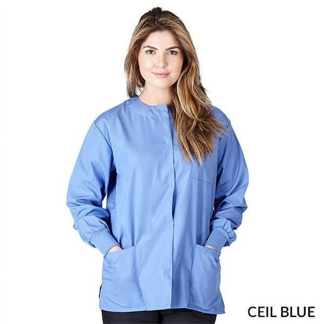 Natural Uniforms Women's Medical Nurse Scrub Jacket, Plus Size XS-5XL ...