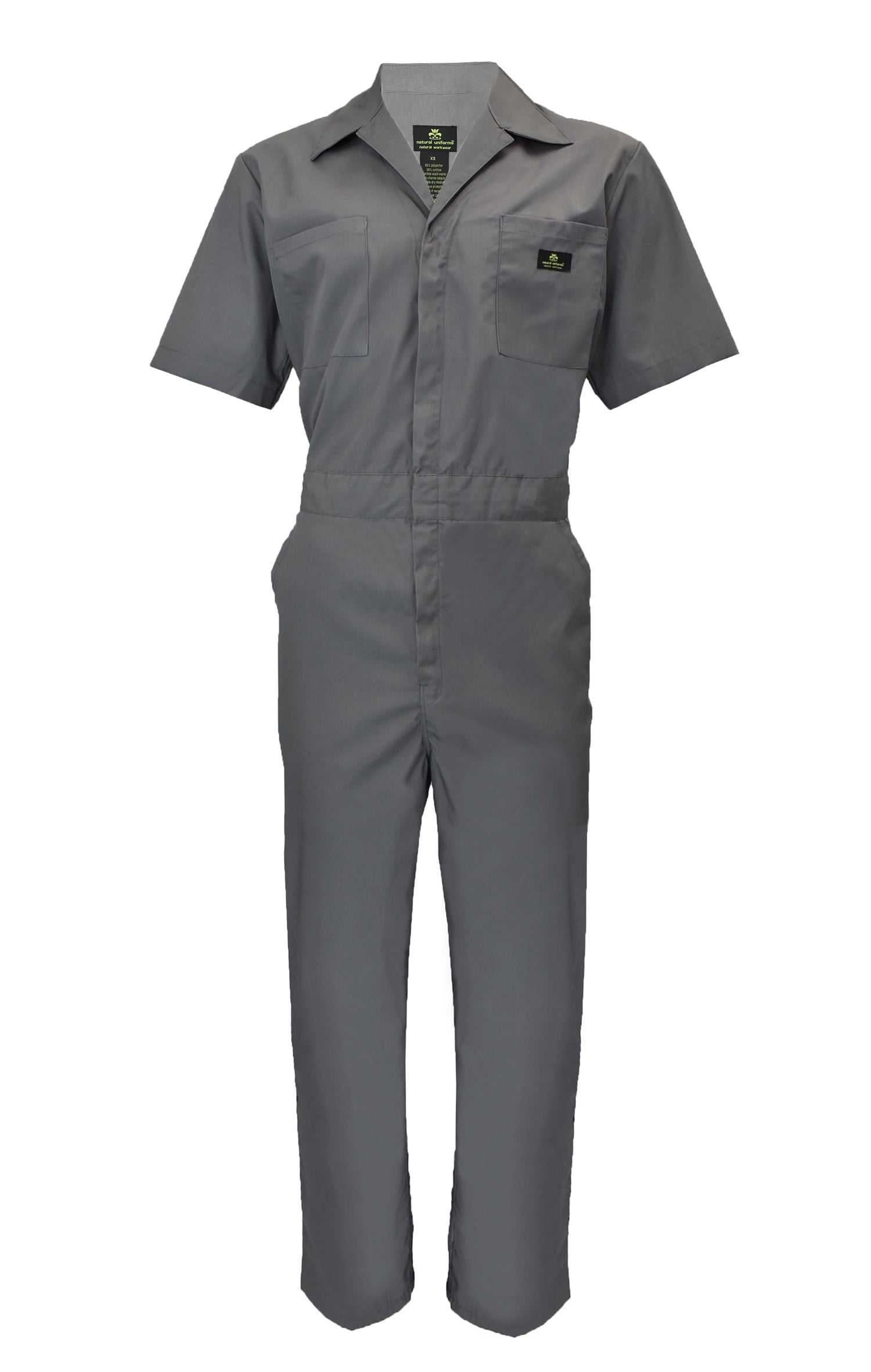 Natural Uniforms Short Sleeve Coverall 399 ( Gray, Medium ) - Walmart.com