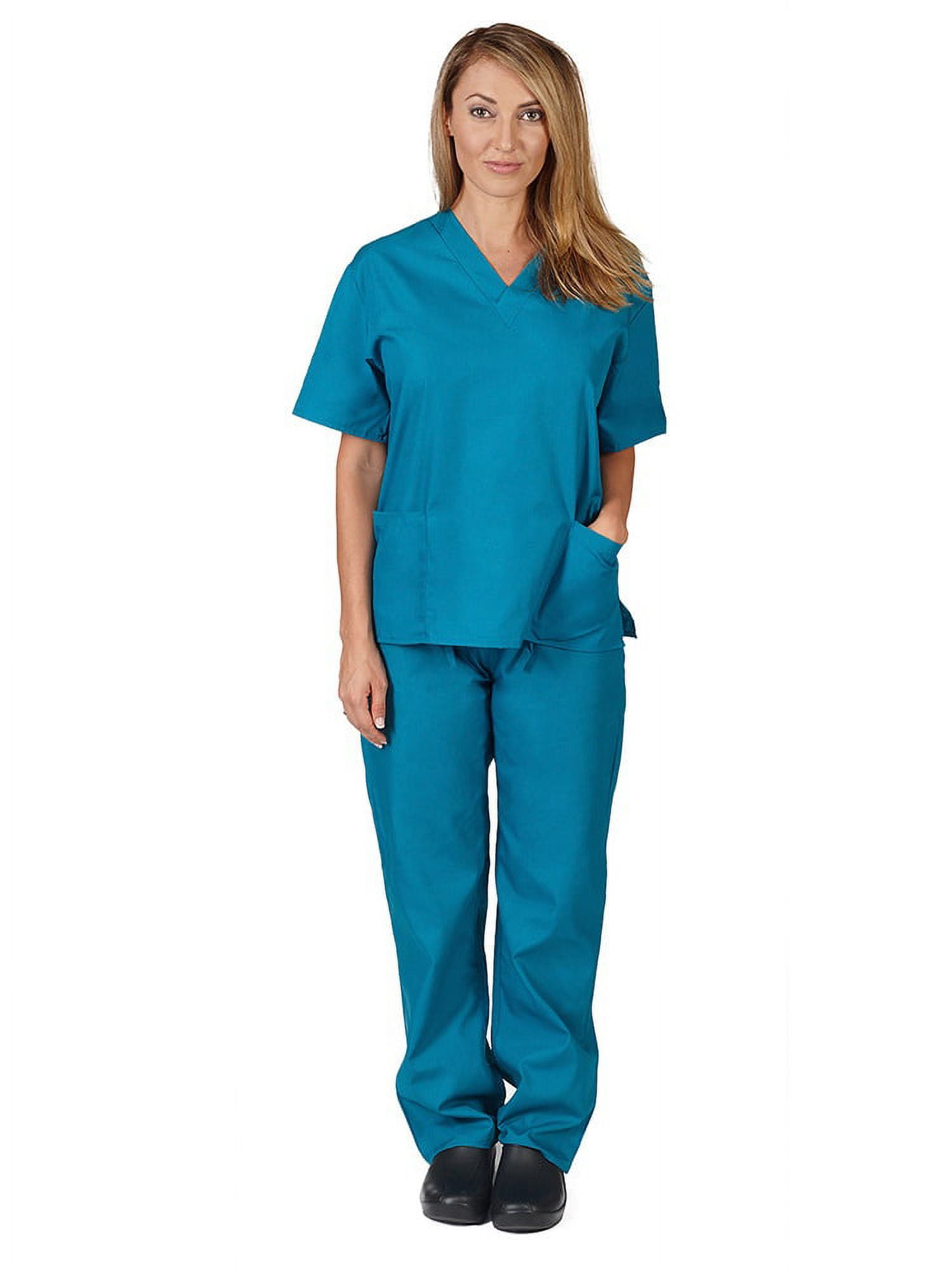 Natural Uniforms UNISEX SIX POCKET SOLID SCRUB SET - BP101 - Walmart.com