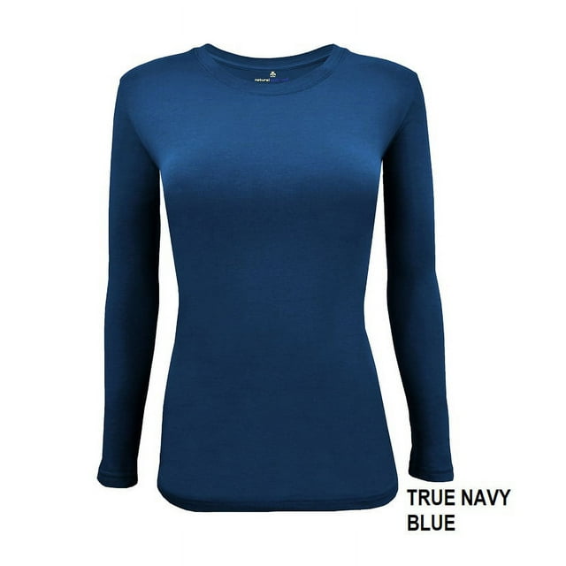 Natural Uniforms Under Scrub Tee Crew Neck Long Sleeve T-Shirt ...