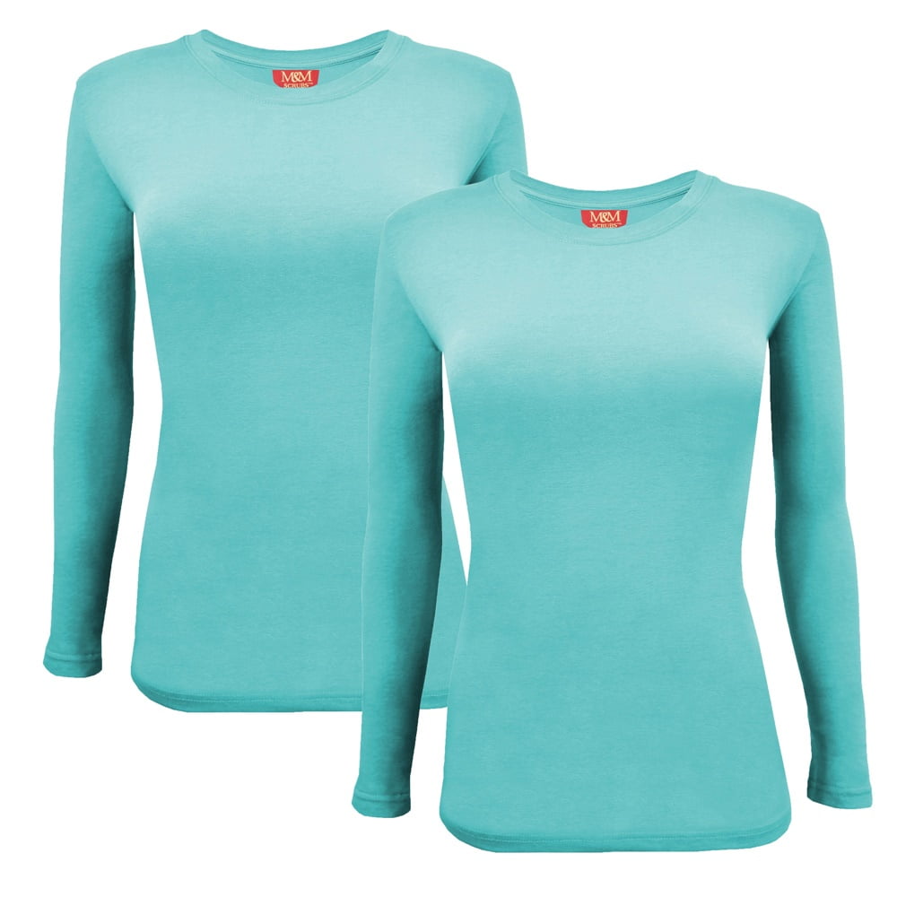 Natural Uniforms Under Scrub Tee Crew Neck Long Sleeve T-Shirt ...