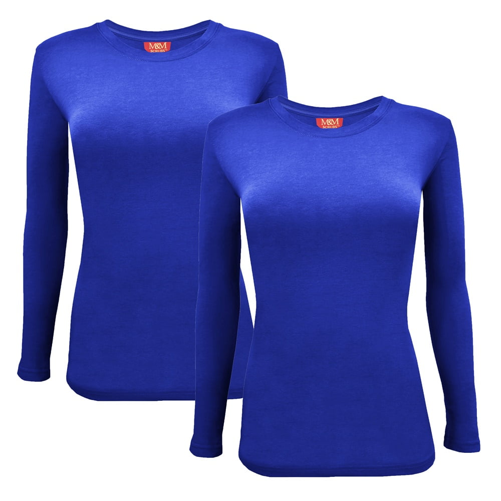Natural Uniforms Under Scrub Tee Crew Neck Long Sleeve T-Shirt ...