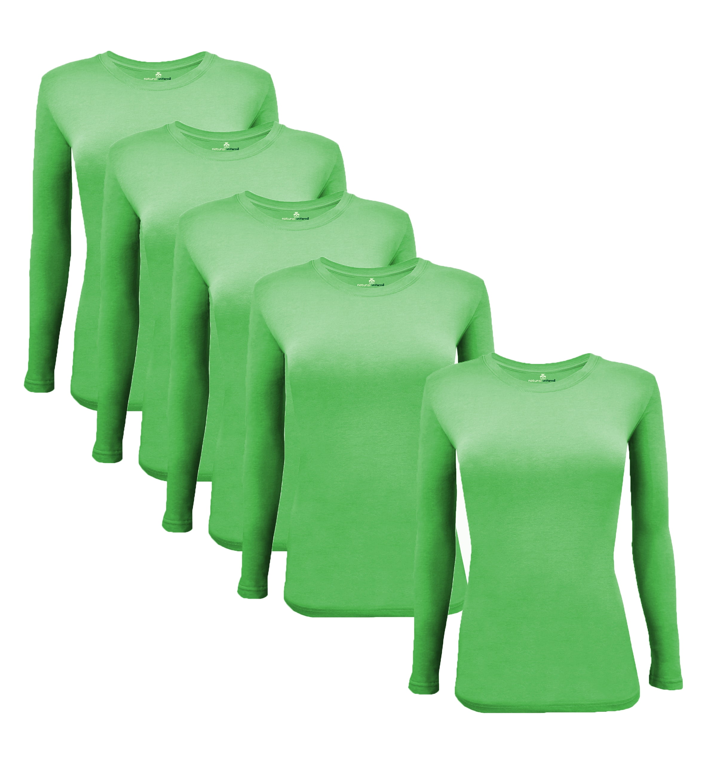Natural Uniforms Under Scrub Tee Crew Neck Long Sleeve T-Shirt ...