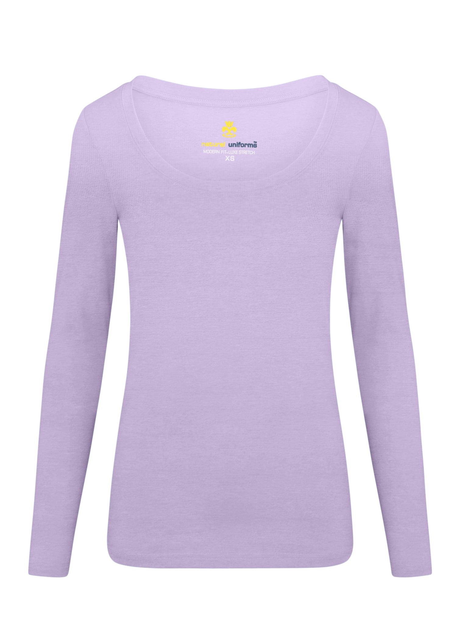 Natural Uniforms Women's Long Sleeve Scoop-Neck T-Shirt Under Scrub ...