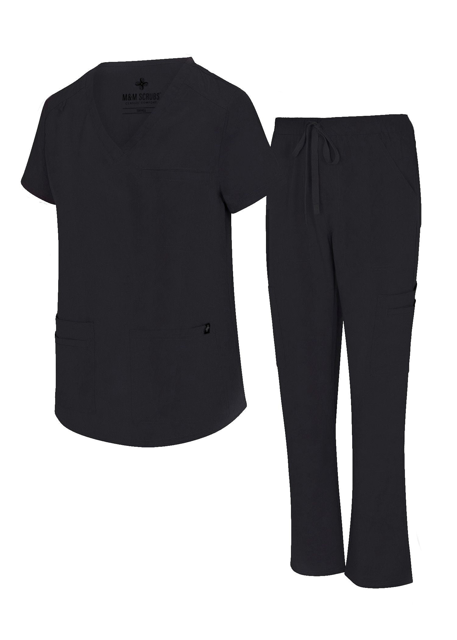 Natural Uniforms Womens Cargo Scrub Set 11 Pocket Cool Stretch Medical ...