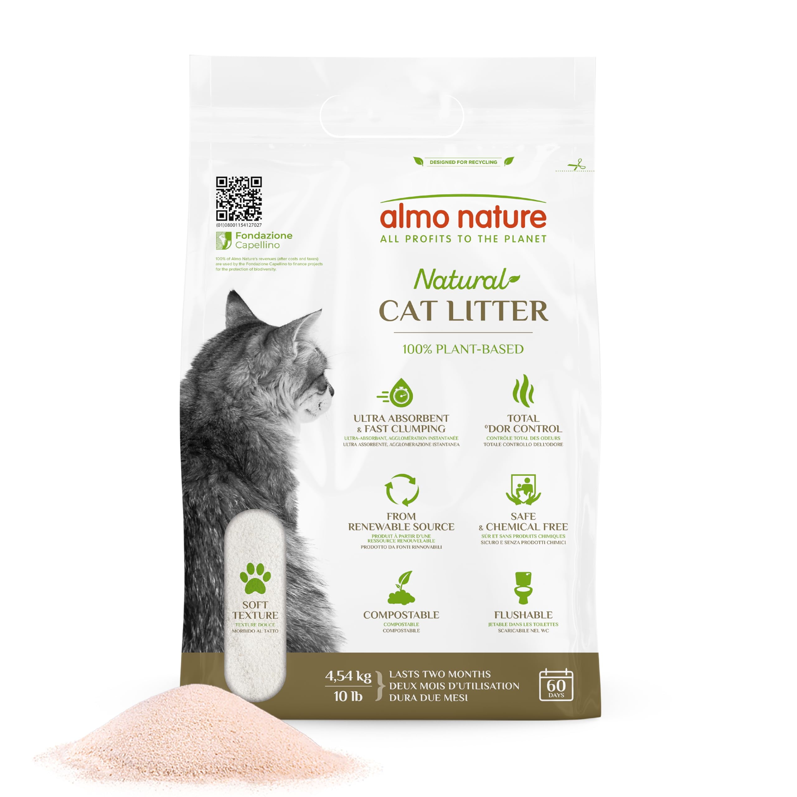 Natural Unscented Cat Litter - 10 lbs - Plant-Based, Clumping ...