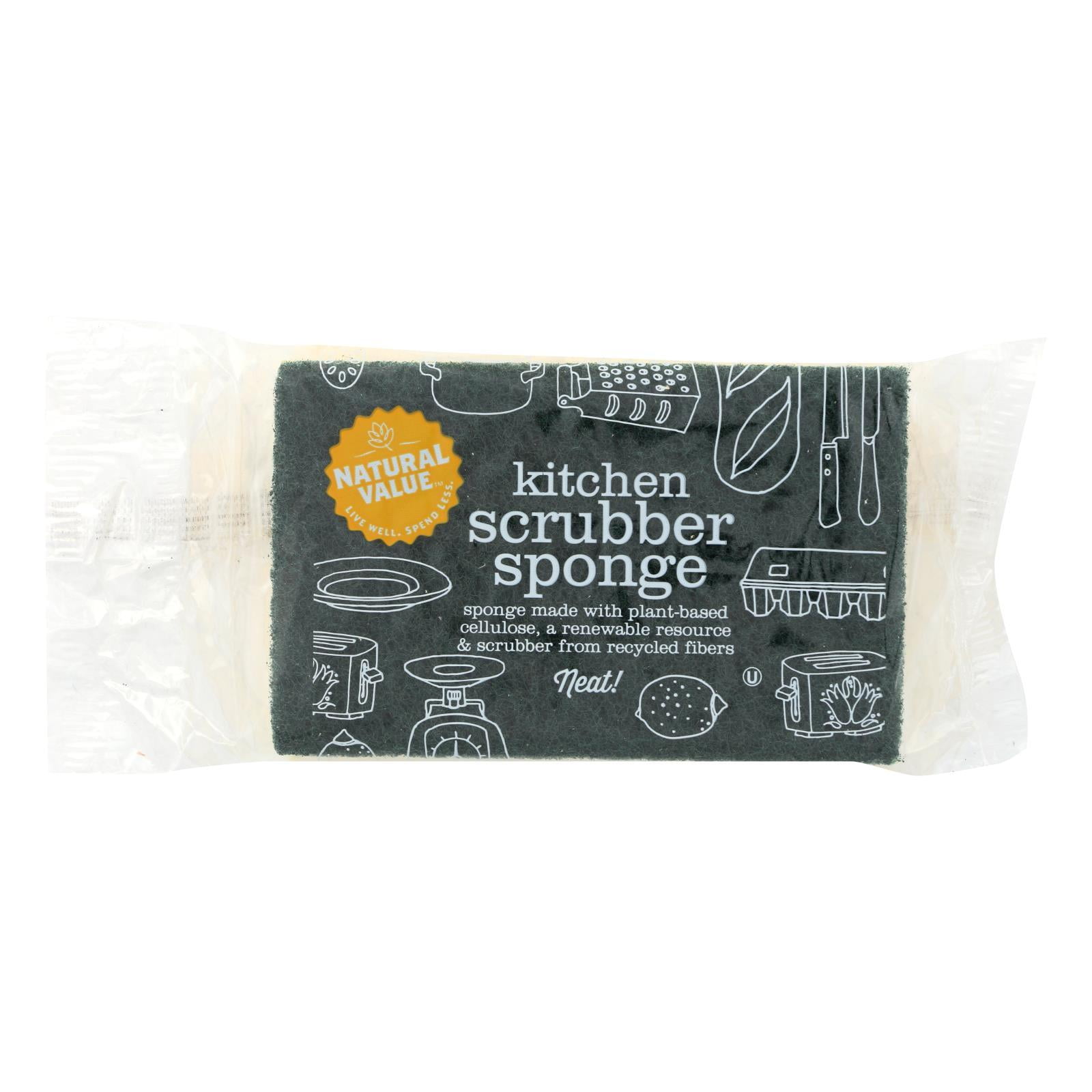 Natural Value B60710 Natural Value Kitchen Scrubber Sponge -24x1cnt ...