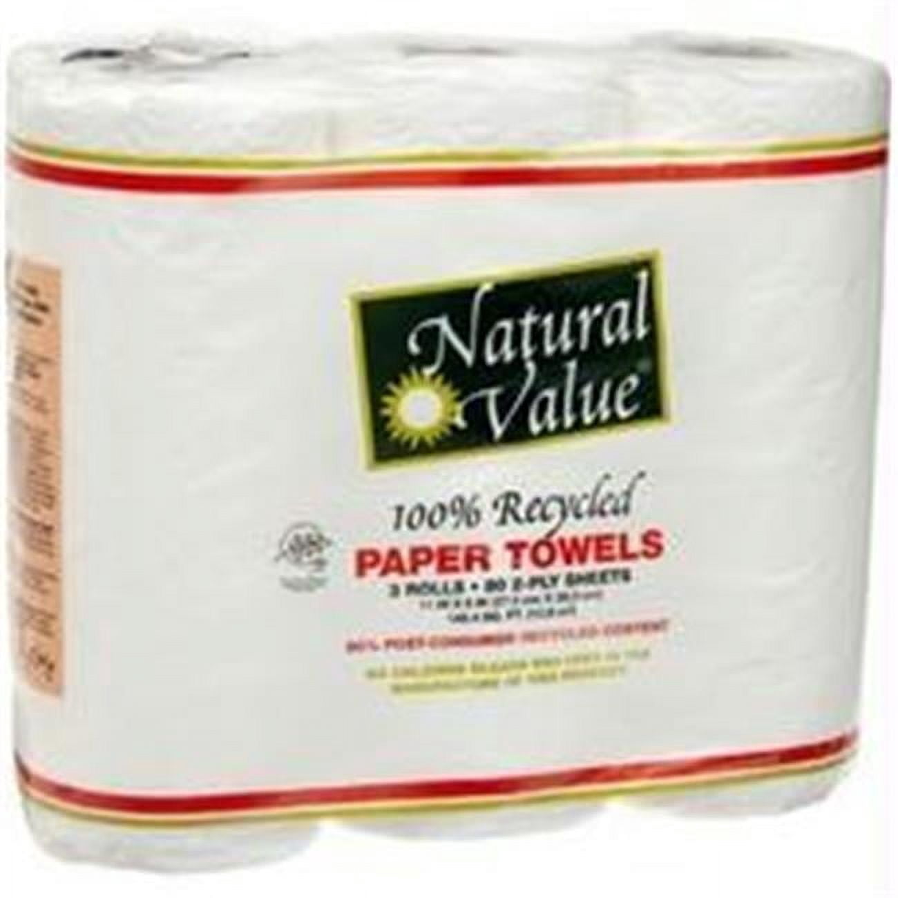 Natural Value Natural Value 100% Recycled Paper Towels By The Roll ...