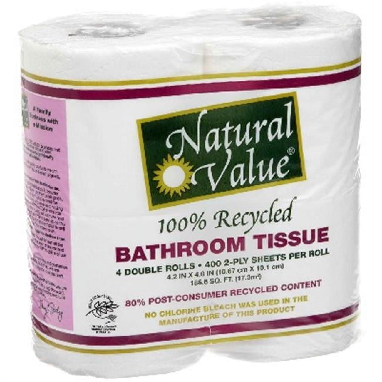 Natural Value Natural Value 400Ct-Roll Bth Tissue - 12x4Pack - Walmart.com