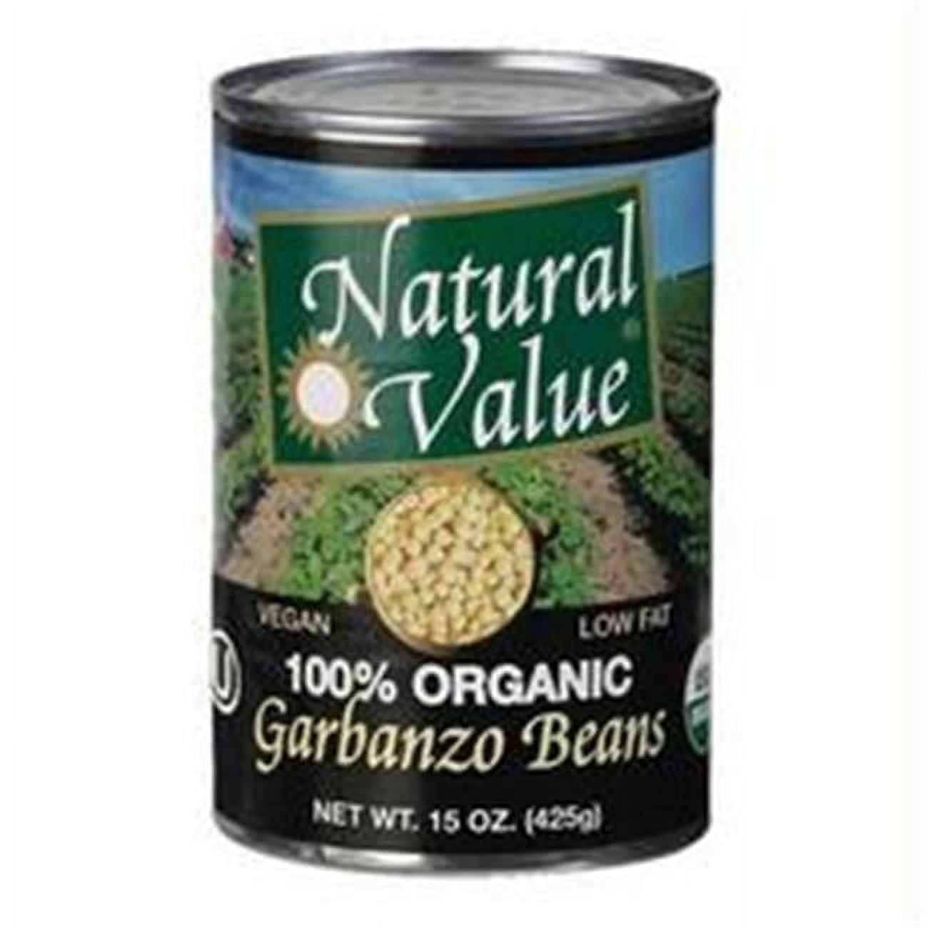 Natural Value Natural Value Organic Beans Garbanzo -12x15oz - Walmart.com
