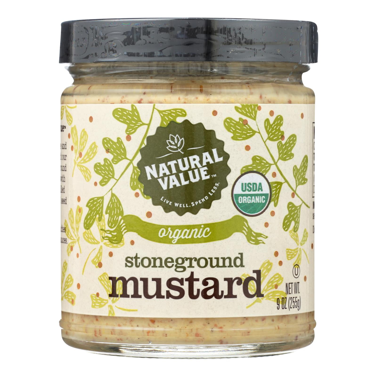 Natural Value Stone Ground Mustard, Organic-12 x 9 oz - Walmart.com