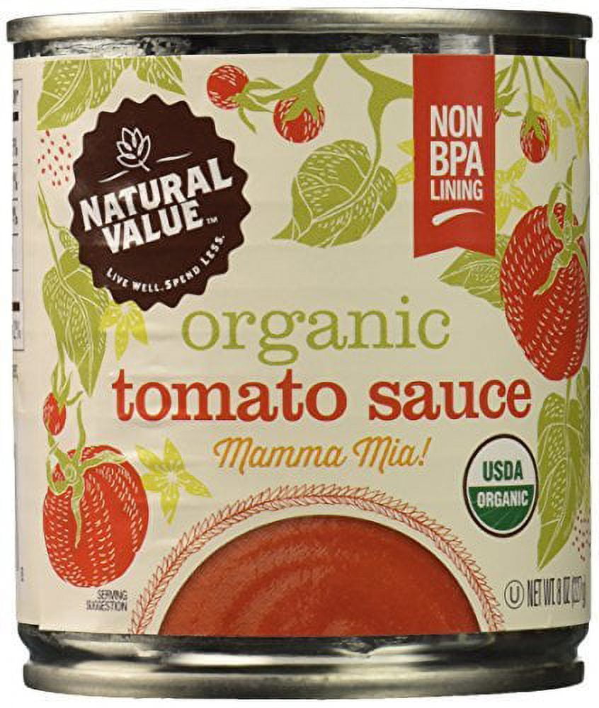 Natural Value Tomato Sauce, Organic-8 oz - Walmart.com