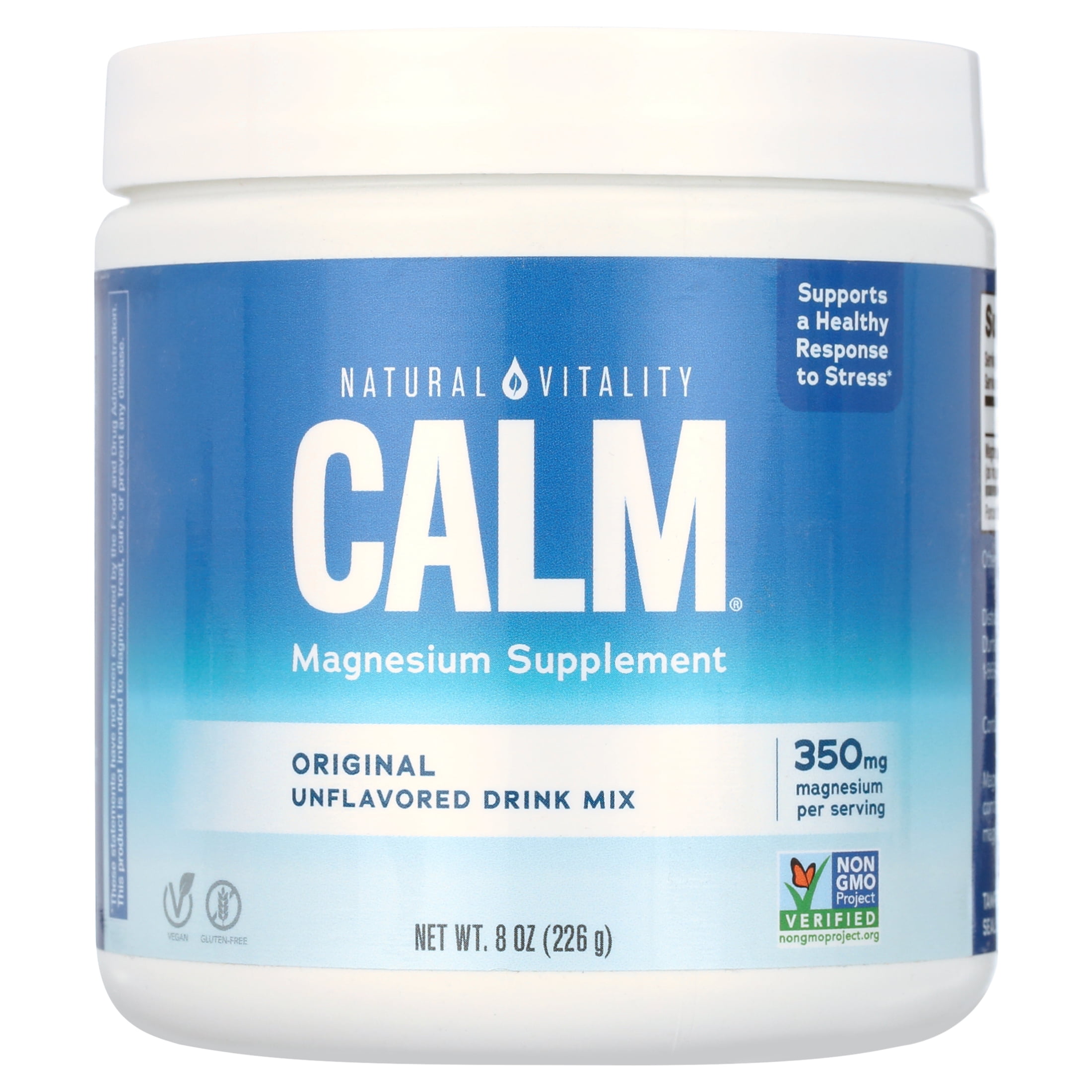 Natural Vitality CALM, Magnesium Powder Supplement For Stress Relief ...