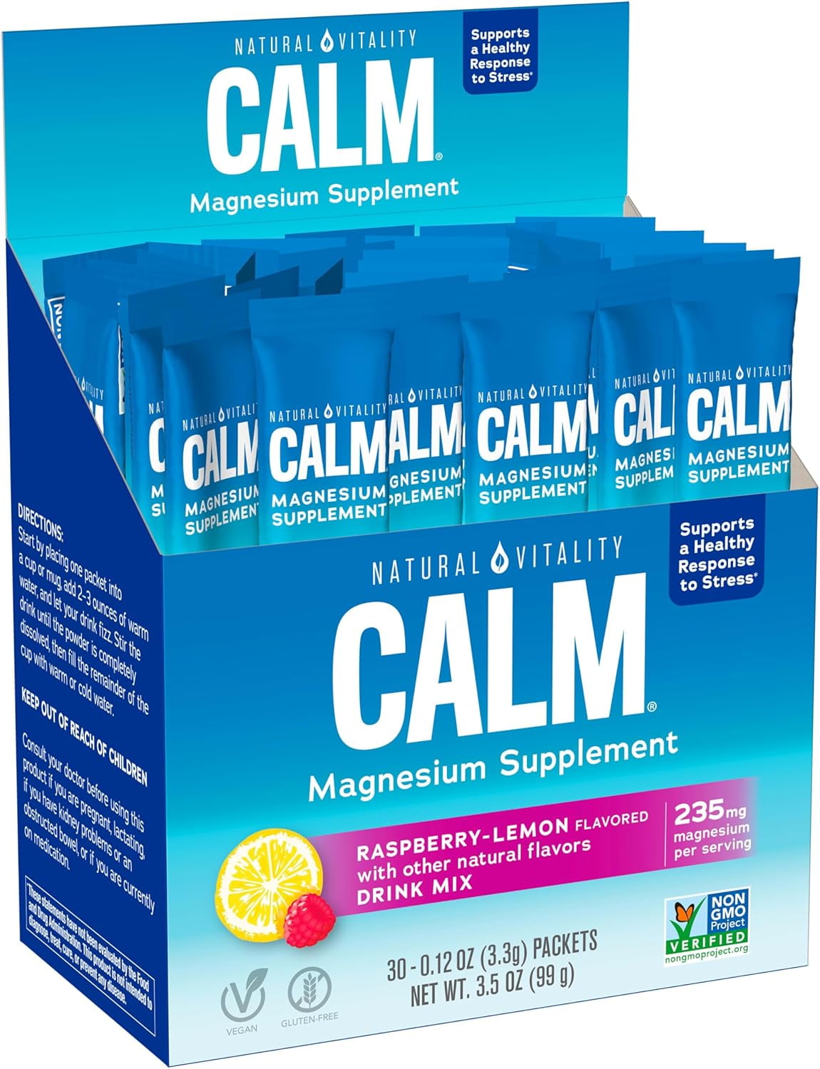 Natural Vitality CALM Magnesium Powder Drink Mix, Relax Anxiety ...