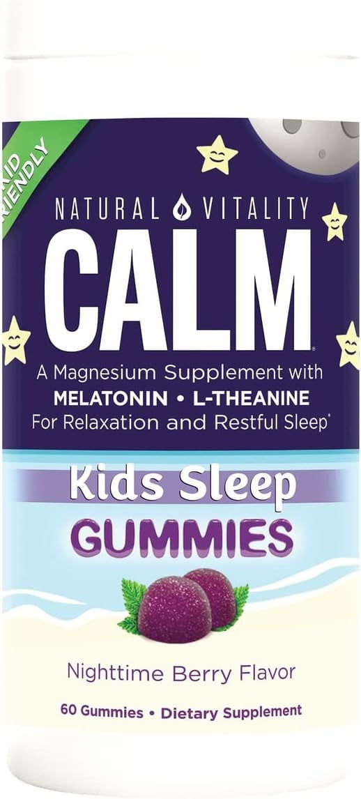 Natural Vitality Calm Kids Sleep Gummies, Magnesium Supplement with ...