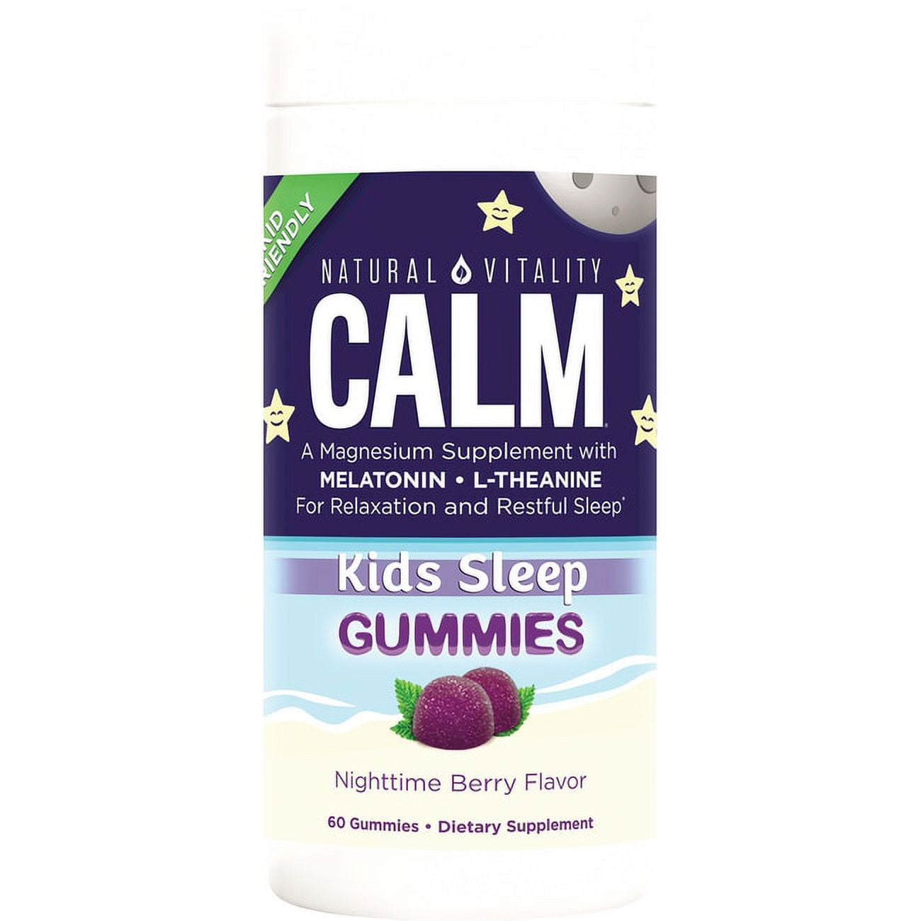 Natural Vitality Calm Kids Sleep Gummies, Magnesium Supplement with ...