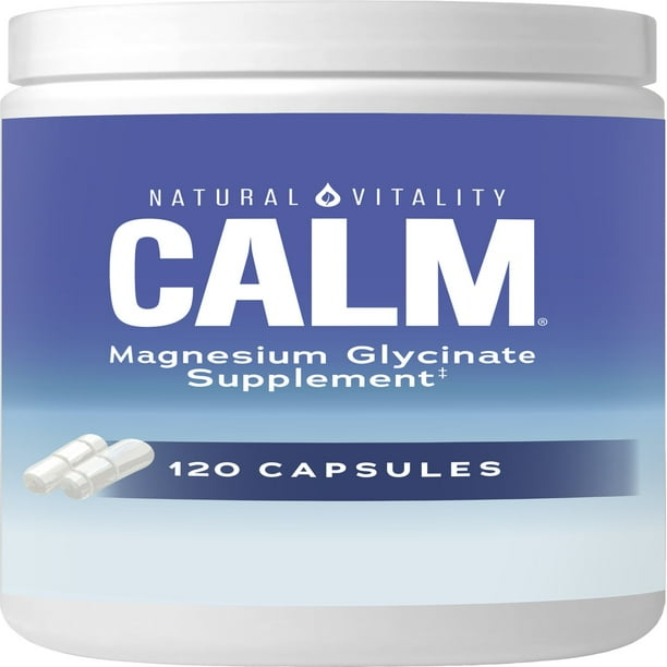 Natural Vitality Calm Magnesium Supplement Capsules, 325 mg, 120 Count ...