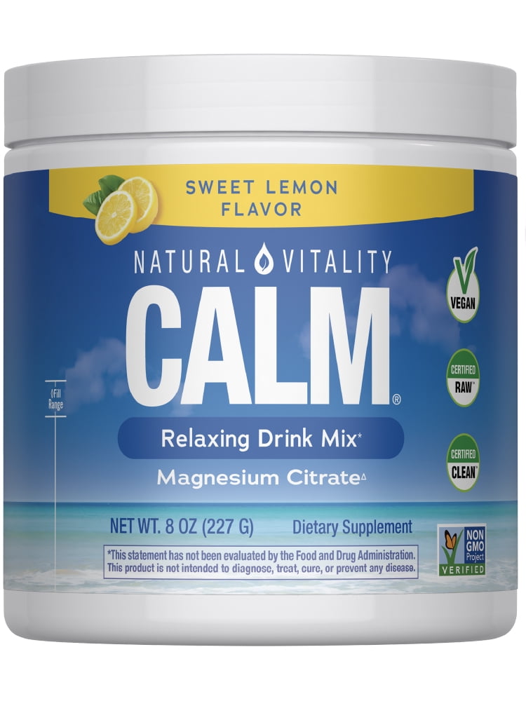 Calm Magnesium Supplement Powder | Sweet Lemon Flavor | 8 oz | by ...