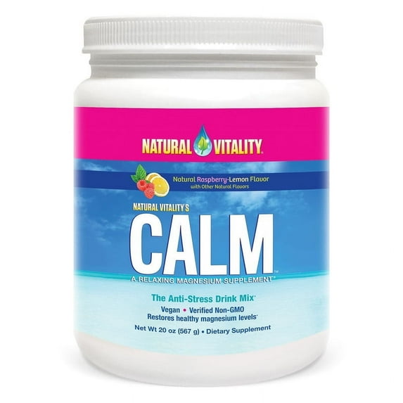 Natural Vitality Calm Anti-Stress Drink Mix, Raspberry Lemon Flavor, 20 ...