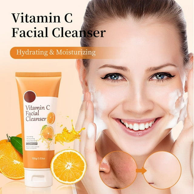 Natural Vitamin C Cleanser Deep Pore Cleansing Facial Moisturizing Rose