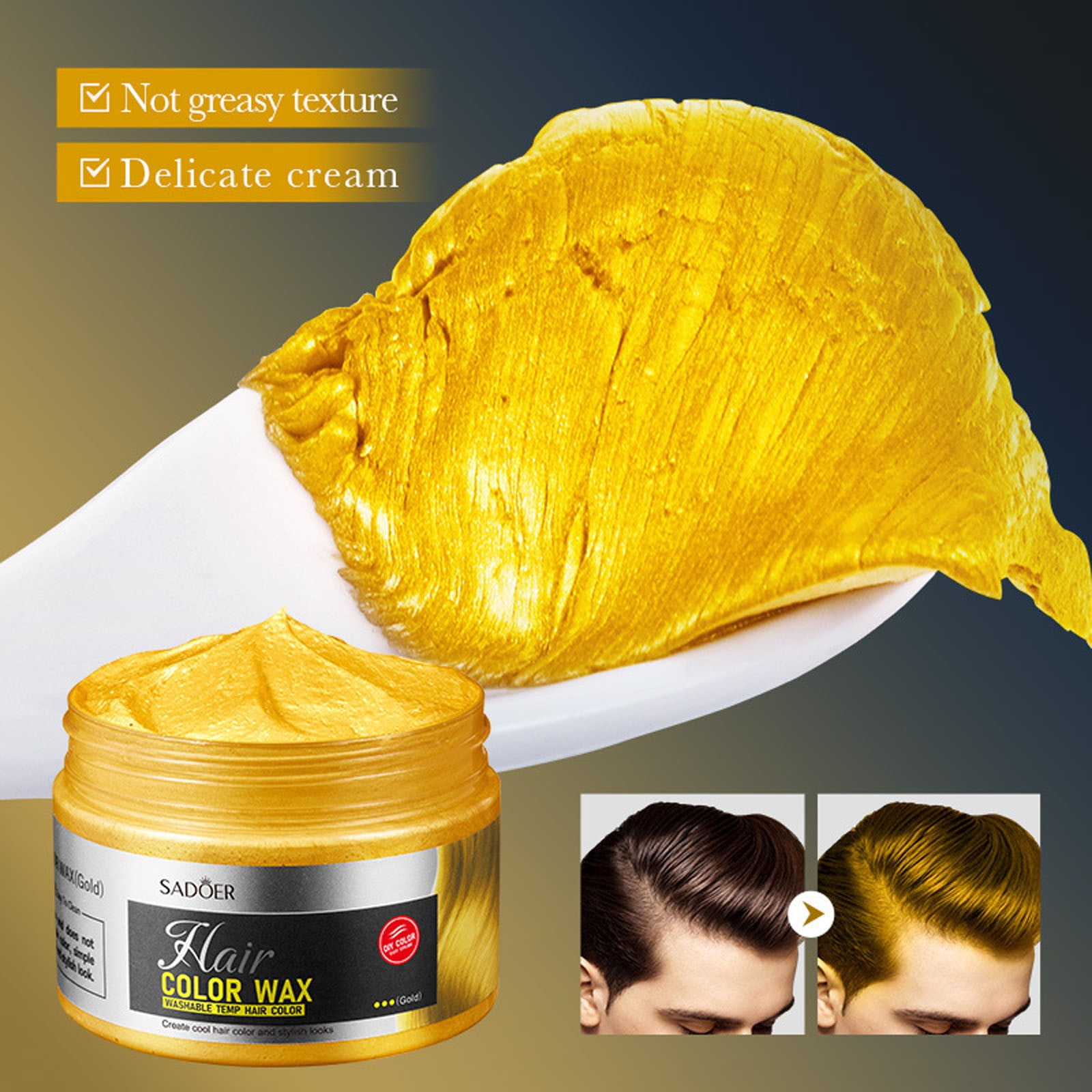 Natural Volume Hair Wax with Long lasting Hold,Easy Rinse Color Options ...