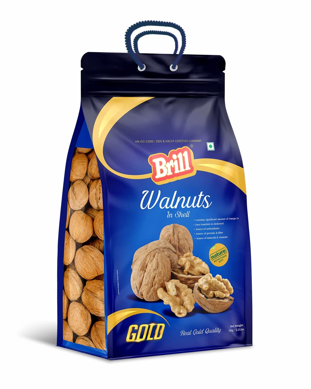 Natural Walnuts In Shell Akhrot By Brill 1kg, | Nutricious & Delicious Healthy Dry Fruits ...