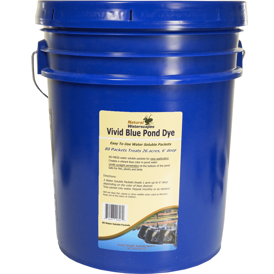 Natural Waterscapes Vivid Blue Pond Dye Packets- 80 water soluble ...