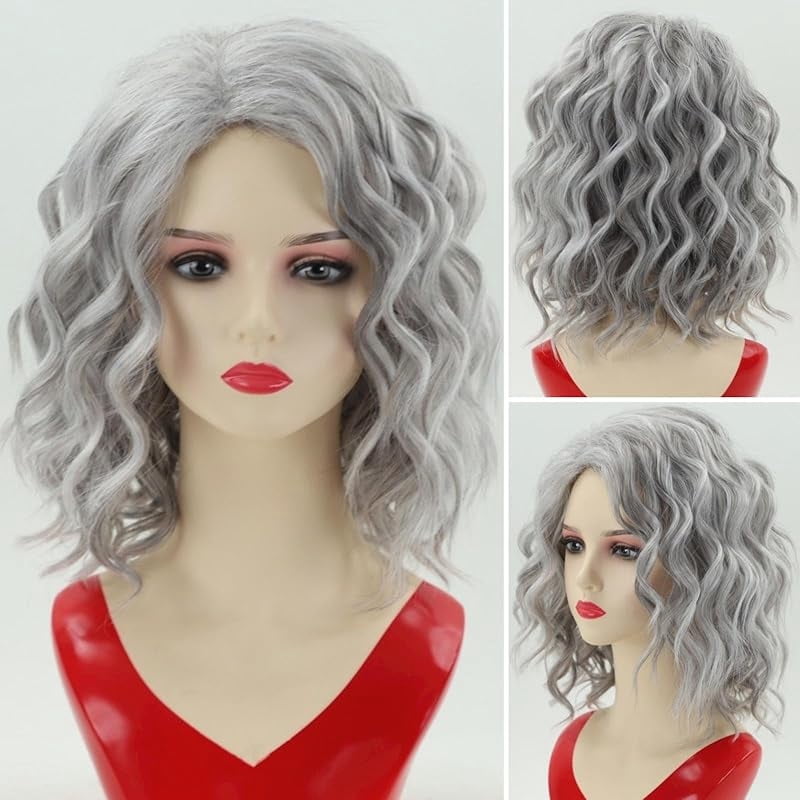 Natural Wavy Wig for Women Middle Part Curly Wavy Wig Natural Looking ...
