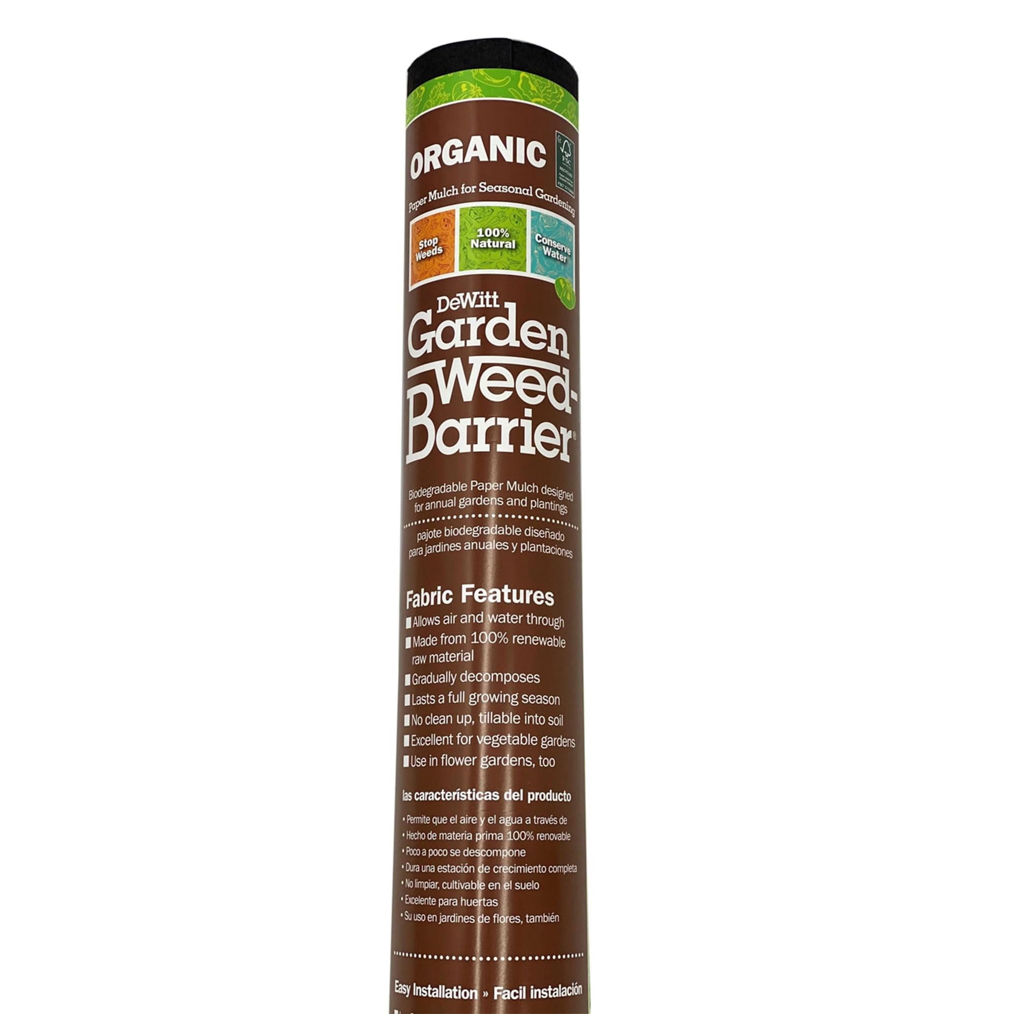 Natural Weed Block Fabric for Gardening, 4ft x 300ft, Permeable Organic ...