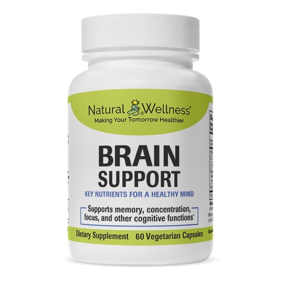 Natural Wellness Brain Support - Supports Memory, Concentration, Focus, Mood and Healthy ...