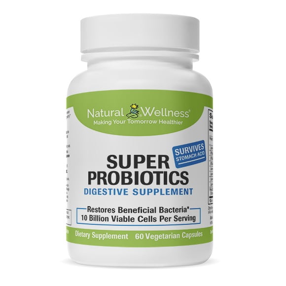 Natural Wellness Super Probiotics - 10 Billion Living Cells Per Serving ...