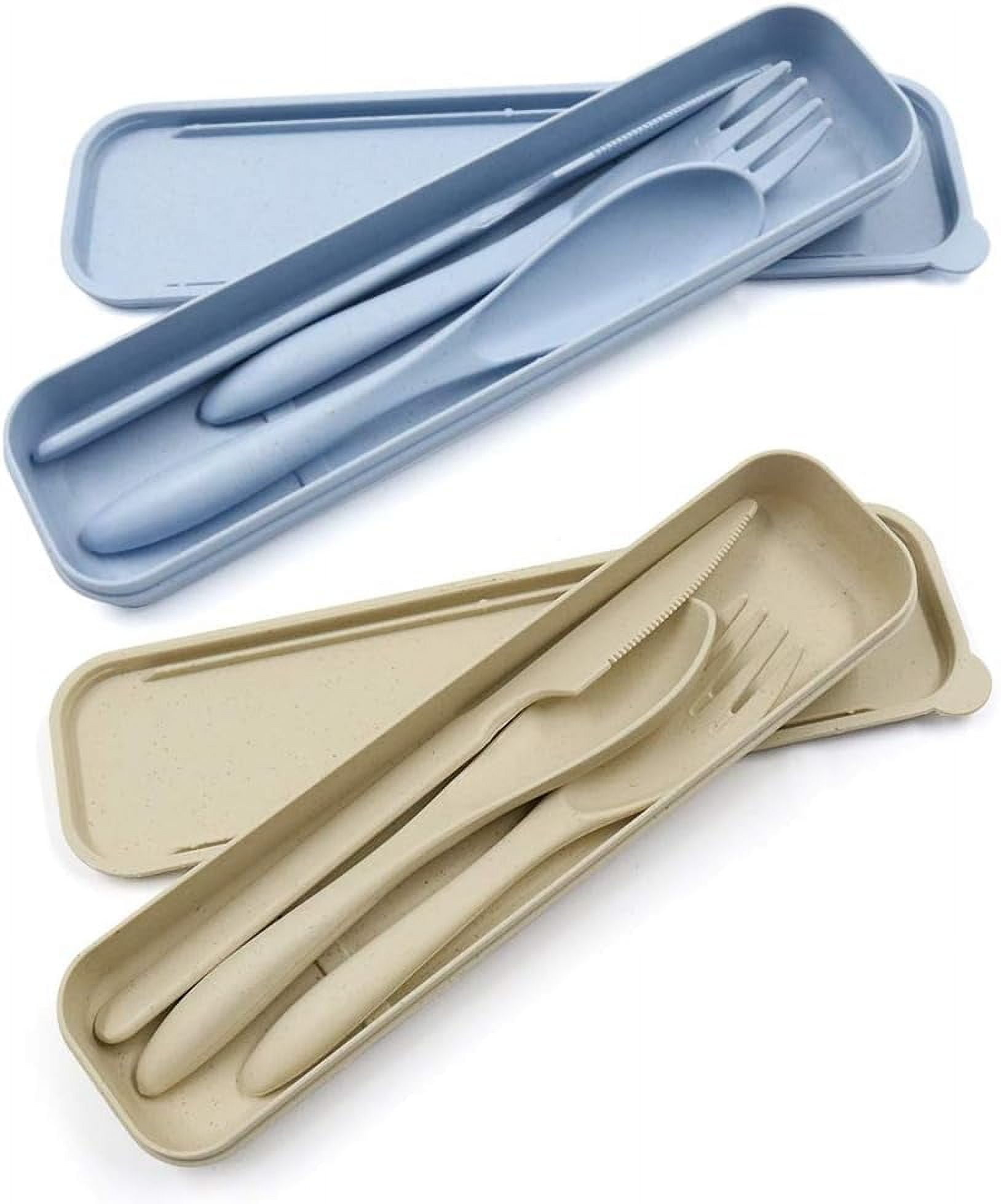 Natural Wheat Straw Cutlery, Portable Cutlery Set for Healthy Lifestyle ...