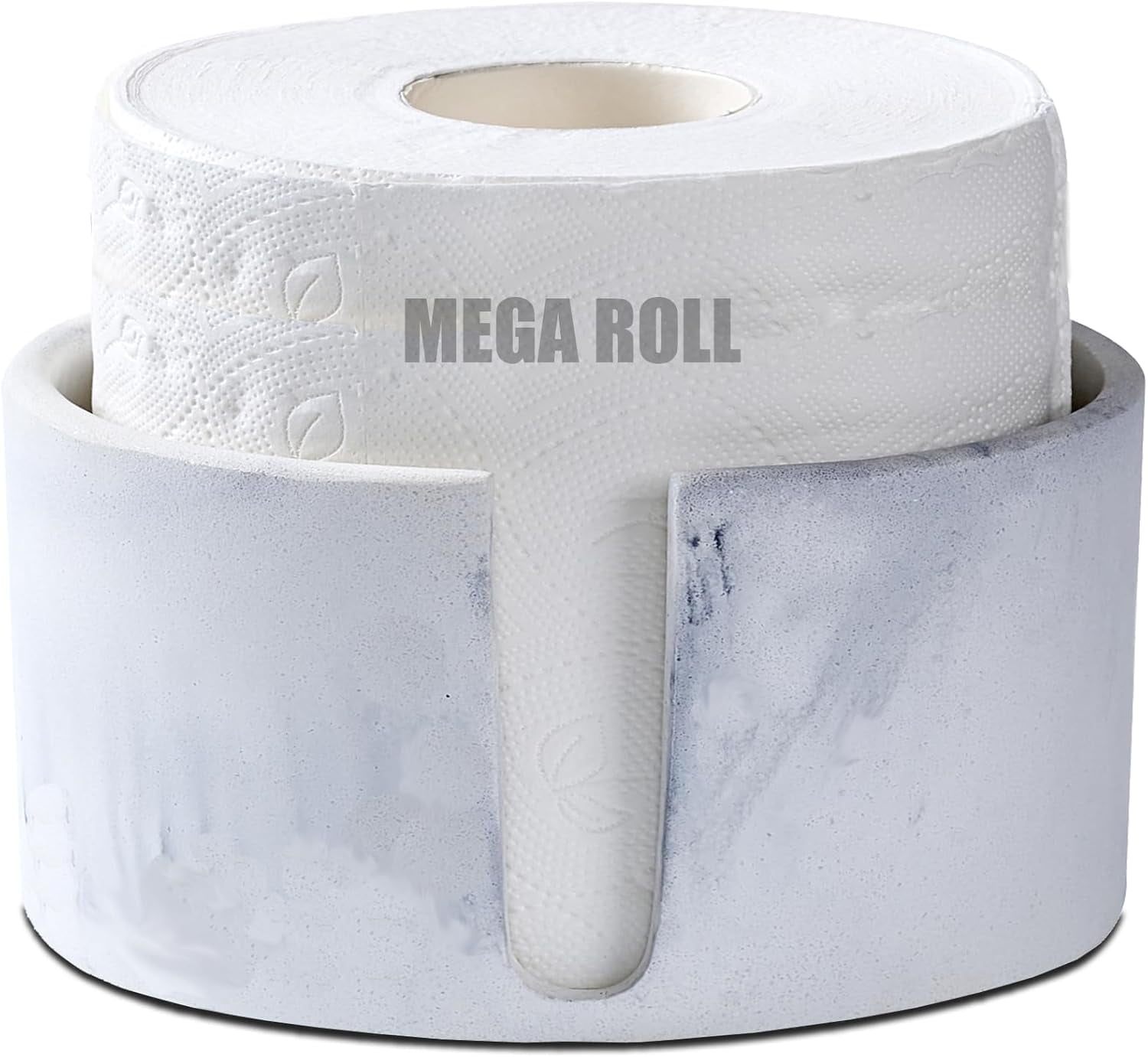 Natural White Marble Textures Toilet Paper Holder Stand for Bathroom ...