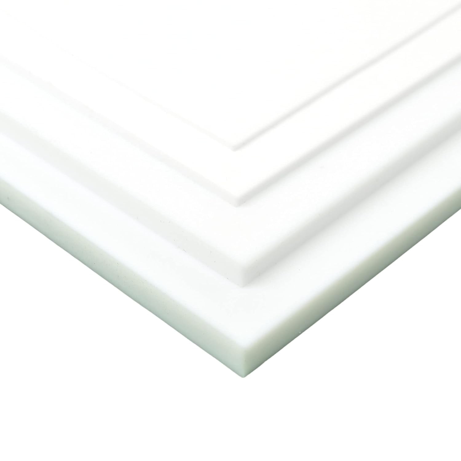 Natural White Teflon PTFE Plastic Sheet 1/2" Thick, Size 24" X 36" Formable Fluoropolymer Board ...