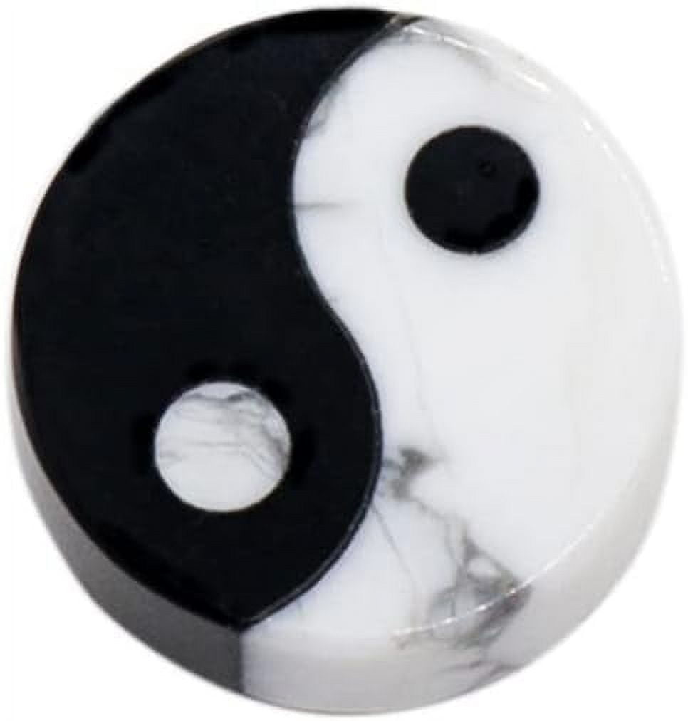 Natural White Turquoise & Obsidian Worry Thumb Stone, Tai Chi Pocket ...