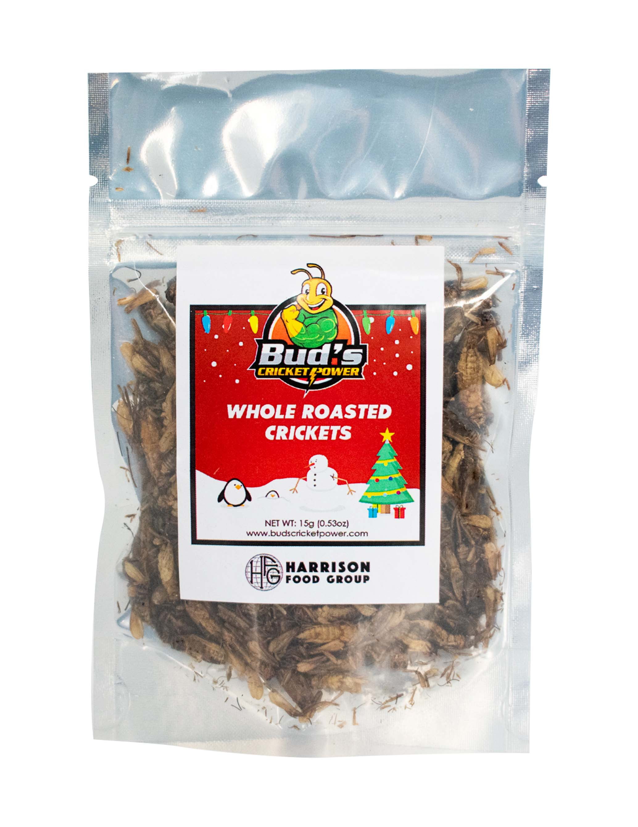 Natural Whole Roasted Crickets by Bud’s Cricket Power, Dried Edible ...